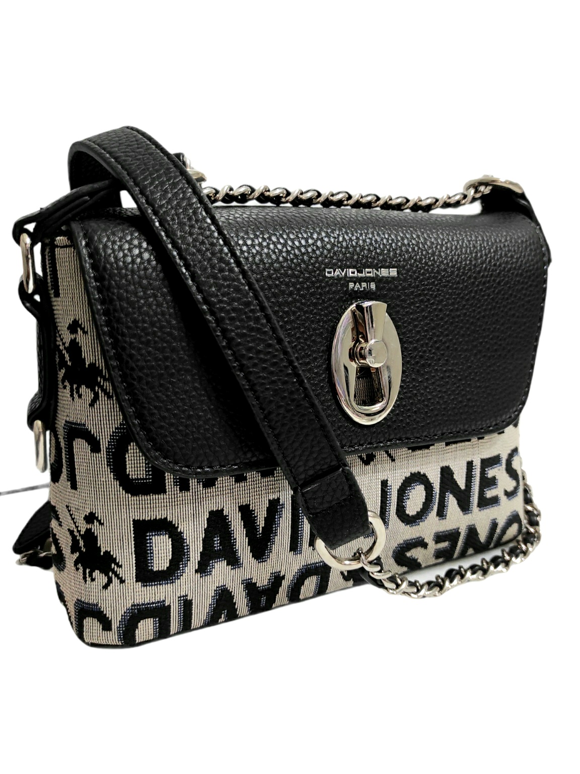ΓΥΝΑΙΚΕΙΟ ΤΣΑΝΤΑΚΙ ΧΙΑΣΤΙ DAVID JONES ΜΕ ΠΛΕΧΤΗ ΑΛΥΣΙΔΑ ΜΑΥΡΟ ...